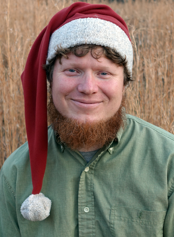 Winter Fleece Santa Hat handmade by The Mouse Works in Virginia, USA